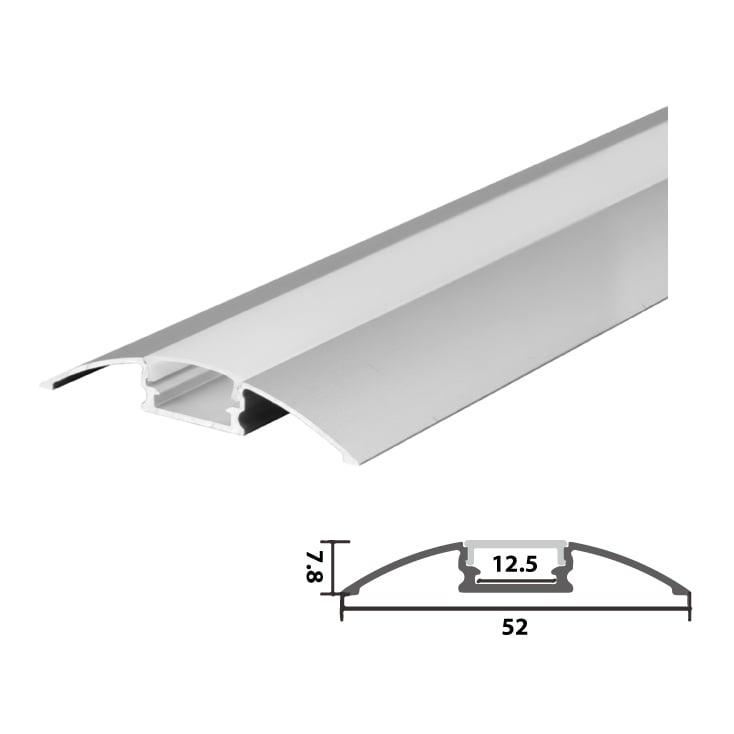 Set aluminijumski profil za LED trake 2m 52x7.8