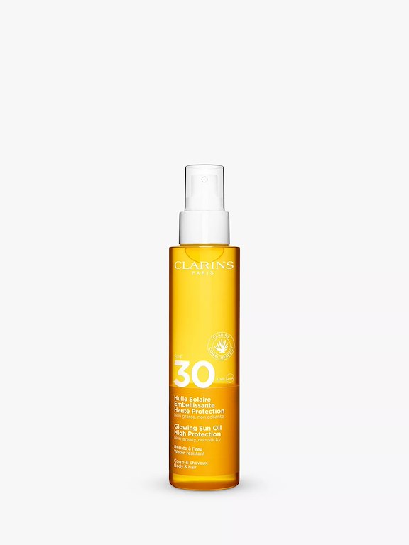 Clarins Glowing Sun Oil High Protection SPF30