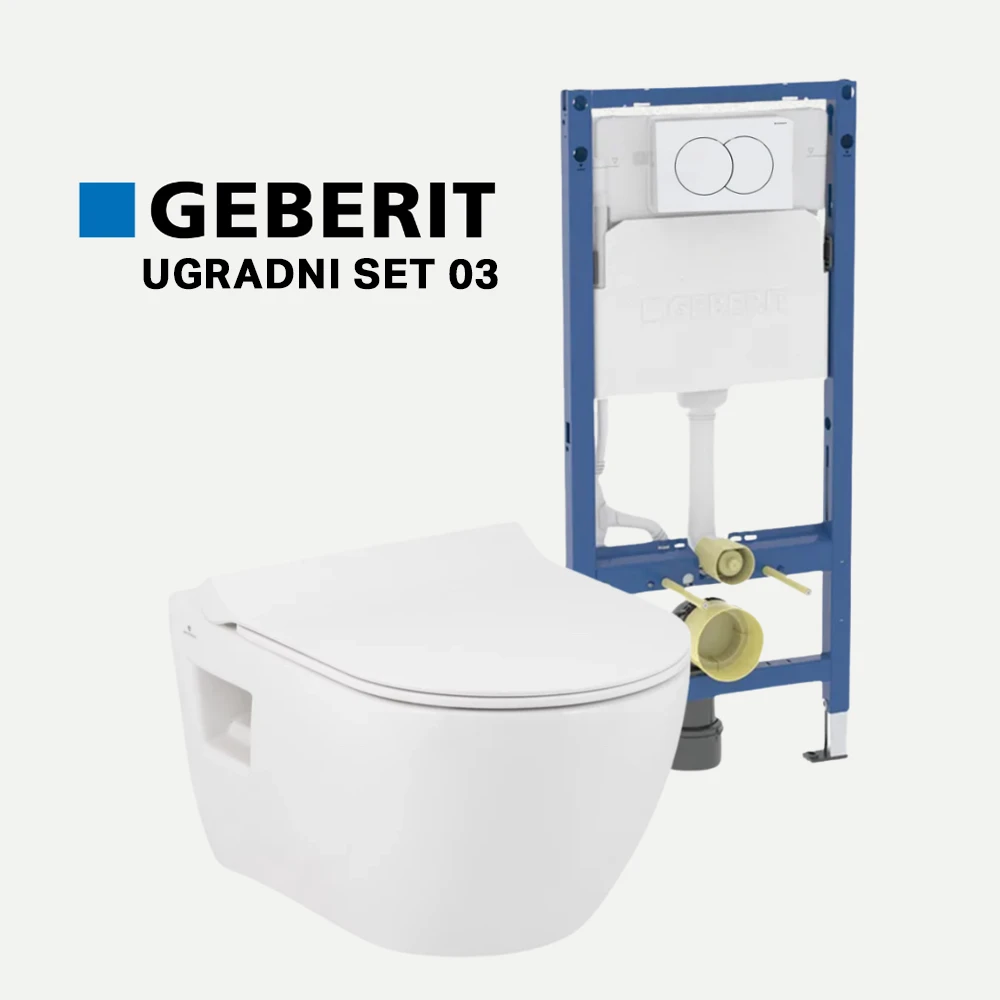 GEBERIT set 03 vodokotlić rimout šolja taster soft close daska