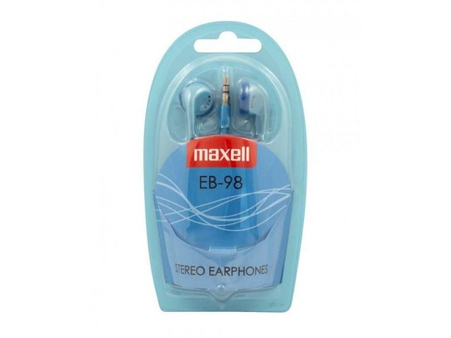MAXELL SLUŠALICE EB-98 BLUE EAR BUD