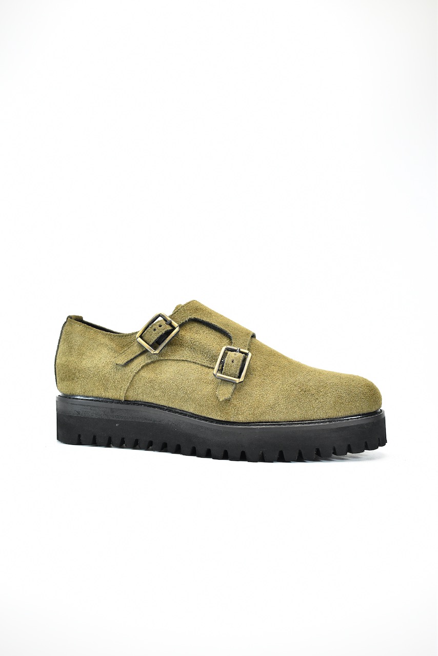 DOUBLE MONK – Green Suede LIMITED
