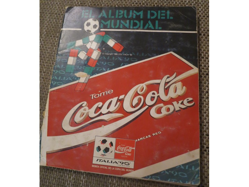 KOMPLETAN PANINI ITALIA 90 COCA COLA VERZIJA 1990 ALBUM