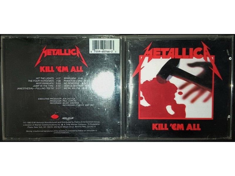Metallica-Kill Em All Reissue Remastered USA CD (1995)