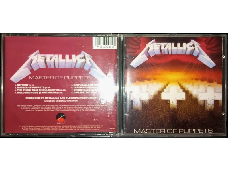 Metallica-Master of Puppets Reissue USA CD (1995)