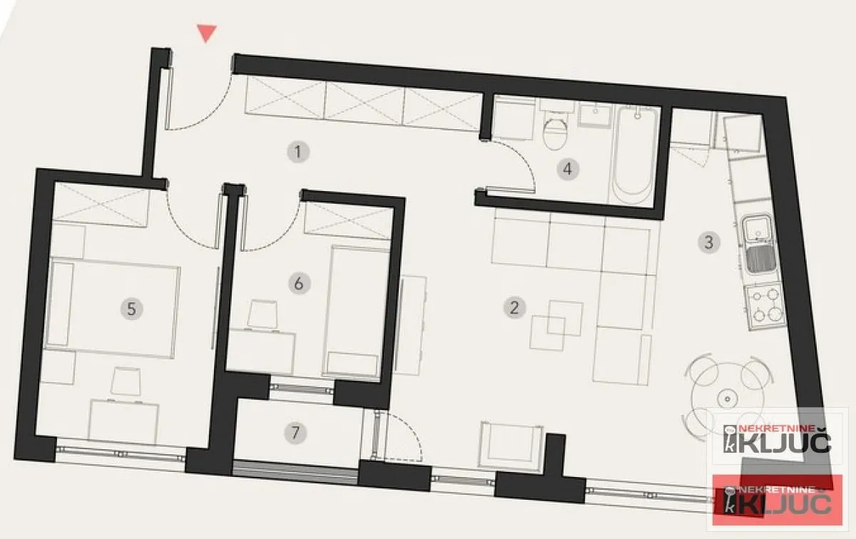 Prodaja, dvosoban stan, 58m², Podbara, Novi Sad Sve Podlokacije