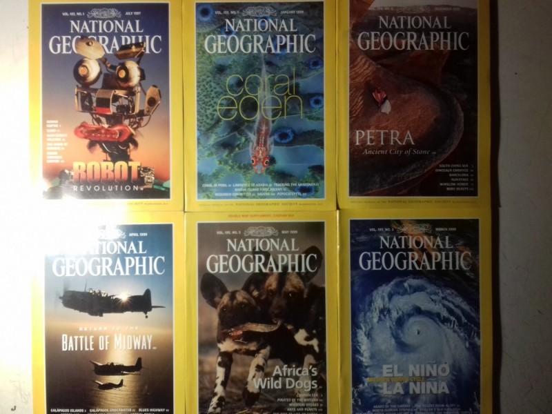 National Geographic -1998. i 1999. (na engleskom) 9 kom