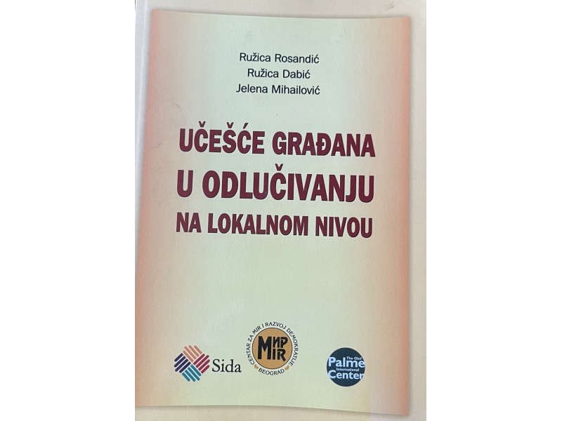 Učešće građana u odlučivanju na lokalnom nivou