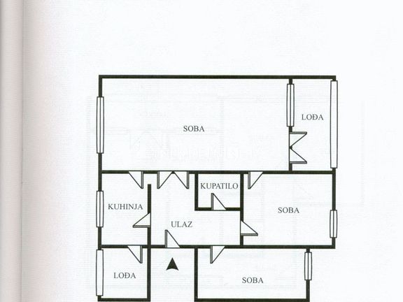 Blok 61, J.Gagarina, bele zgrade do šina, 2.5/3.5, 71m2, lođa, 12/15, dvostran, uknjižen