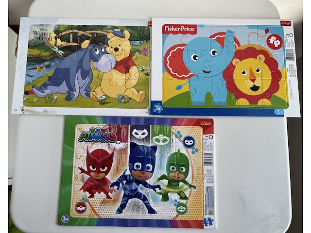 TREFL puzzle 3 kom.(Vini Pu, PJ Masks, Fisher price)