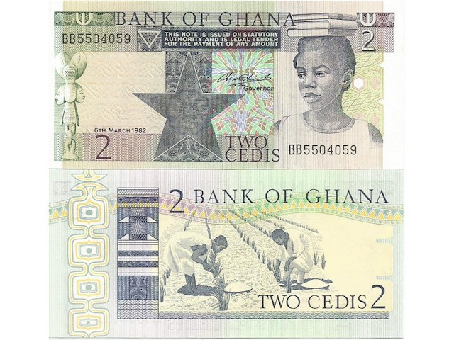 Ghana 2 cedis 1982. UNC