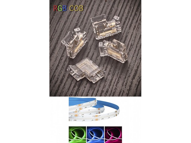 RGB COB Konektori za Led trake 10mm - Komplet za ugao