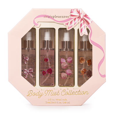 Sprej za telo set 4 - Simple pleasures, Cozy, Delicious, 60 ml