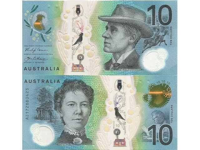 Australia 10 dollars 2017. UNC Polimer