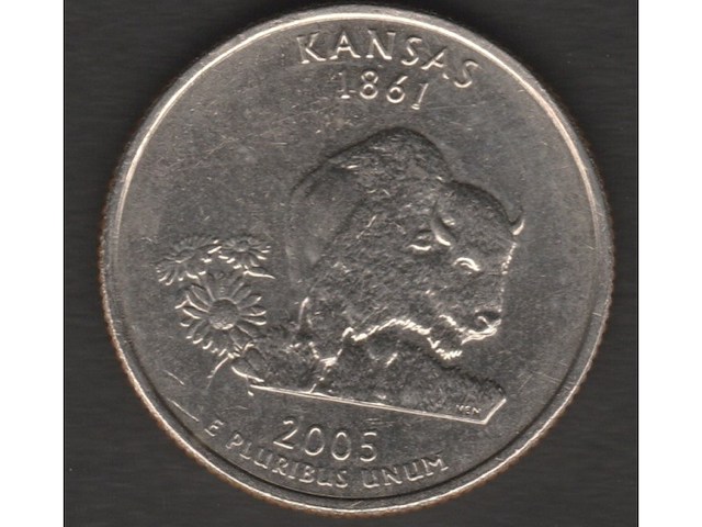 ¼ Dollar `Washington Quarter` (Kansas)
