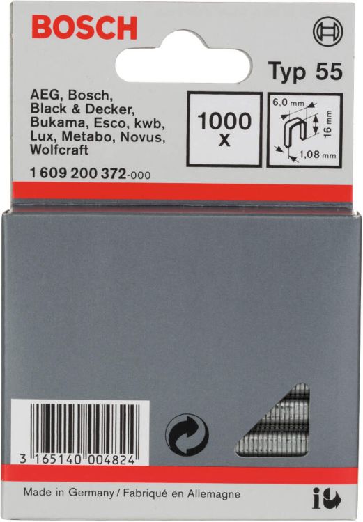 Bosch spajalica sa uskim leđima tip 55 6 x 1,08 x 16 mm - 1609200372