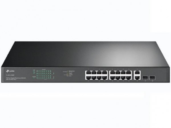 TP-LINK switch Gigabit 18xRJ45 101001000Mbps, 16-Port PoE+, Rackmount' ( 'TL-SG1218MP' )