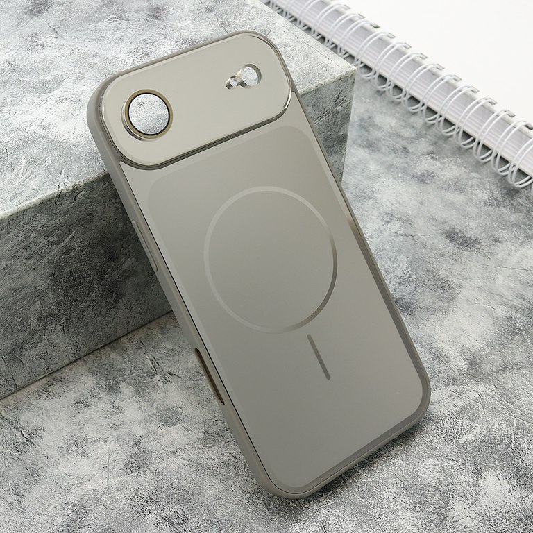 Maska COLOR METAL MagSafe II za iPhone AIR (6.6) srebrna