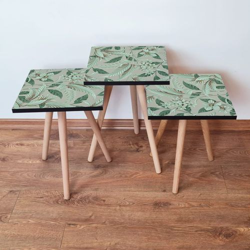 3Shp193 - Zeleni Sivi Nesting Sto (3 Komada)