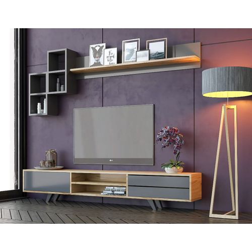 Rb-046 Antracit Hrast TV Komoda