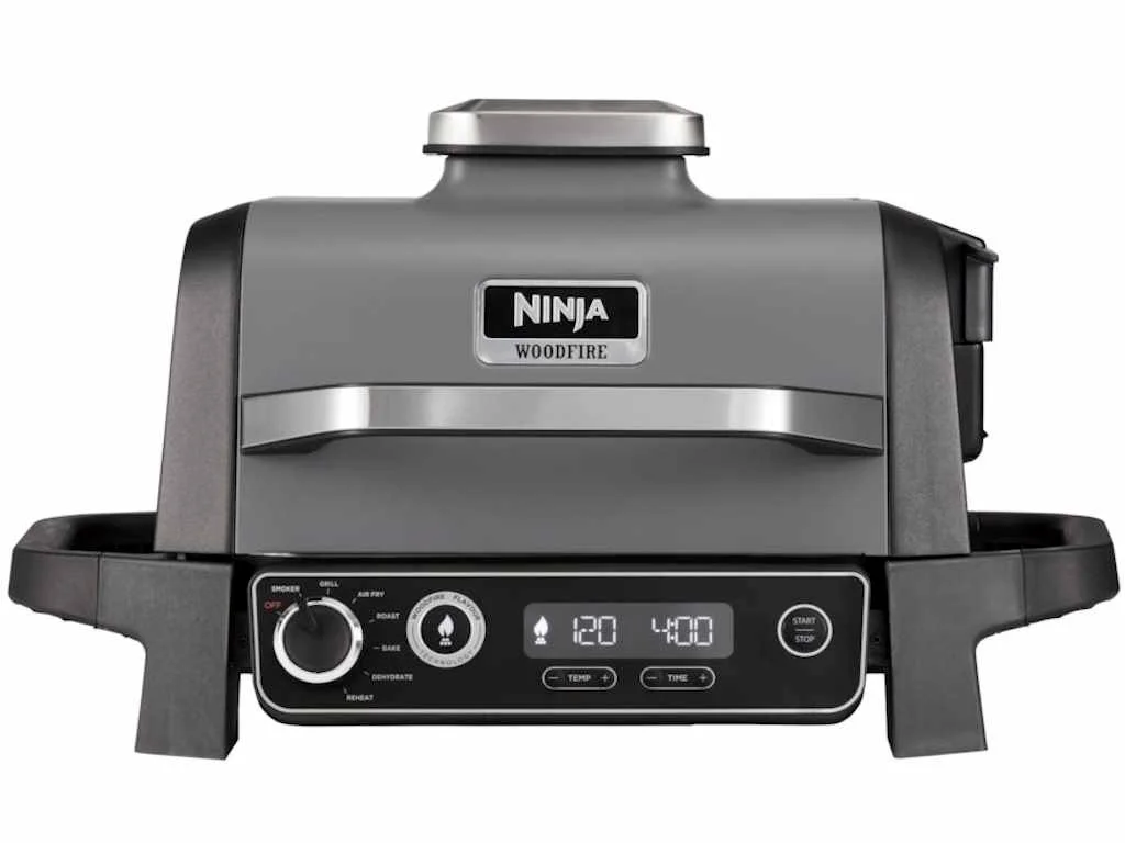 Gril NINJA OG701EU Woodfire Electric Outdoor BBQ Grill & Smoker/2400W/crna