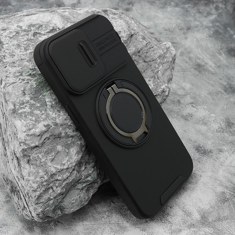 Zastitna maska (futrola) DEFENDER CAMSHIELD - iPhone 15 Pro Max (6.7) crna (MS)