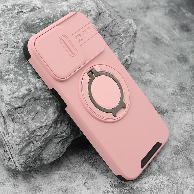 Zastitna maska (futrola) DEFENDER CAMSHIELD - iPhone 15 Pro Max (6.7) roze (MS)