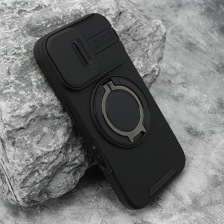 Zastitna maska (futrola) DEFENDER CAMSHIELD - iPhone 16 (6.1) crna (MS)