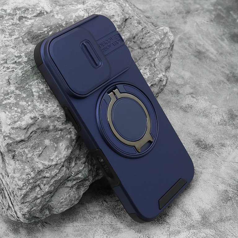 Zastitna maska (futrola) DEFENDER CAMSHIELD - iPhone 16 Pro (6.3) plava (MS)