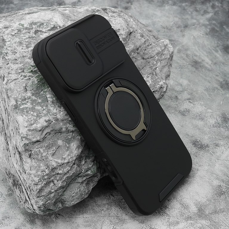 Zastitna maska (futrola) DEFENDER CAMSHIELD - iPhone 16 Pro Max (6.9) crna (MS)