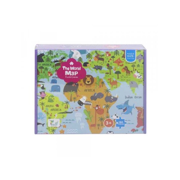 BEST LUCK Puzzle mapa sveta 180
