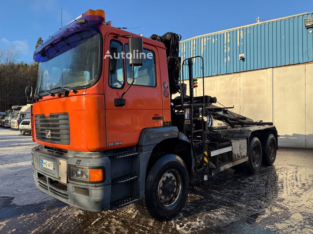 MAN 28.364 6x6 full steel Pm 16 crane +20 ton tipper kiper