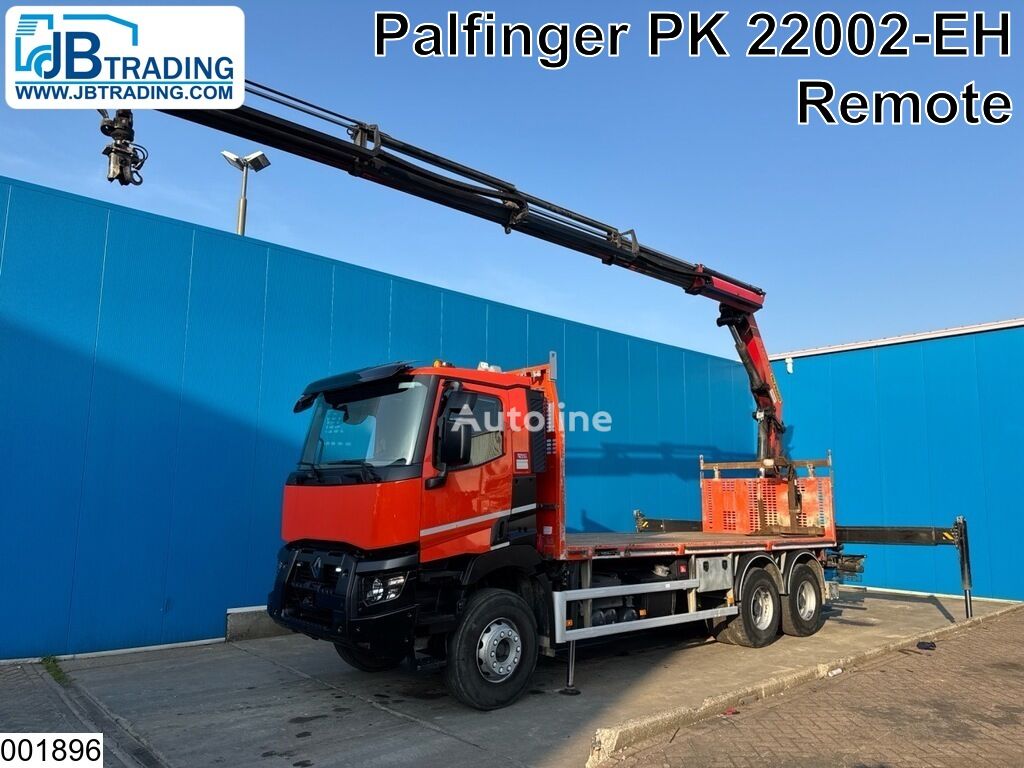 Renault C 430 6x4, EURO 6, Retarder, Palfinger,Remote kamion s ravnom platformom
