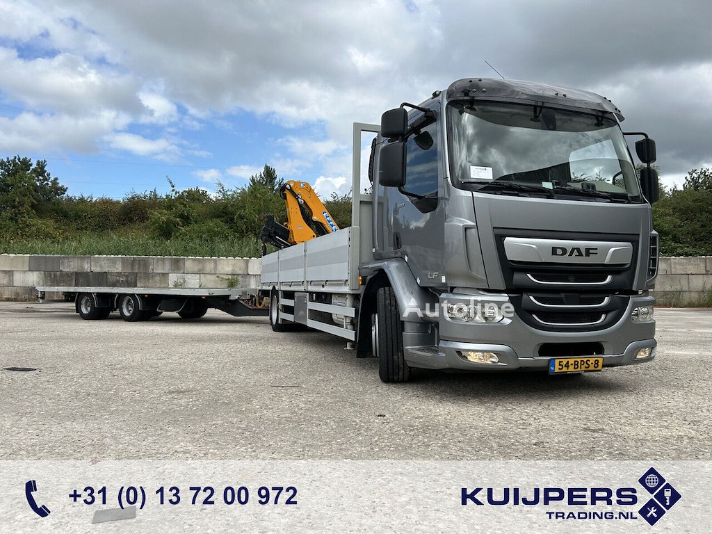 DAF LF 320 FA 19T + Burg BPM 0018 Trailer kamion s ravnom platformom