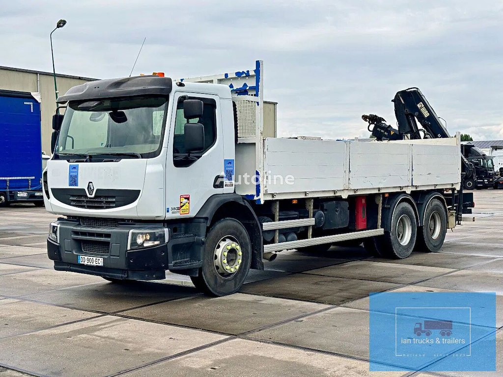 Renault Premium Lander 380.26 6X4 EURO 5/EEV HIAB 144B-3 HIDUO - 2014 kamion s ravnom platformom