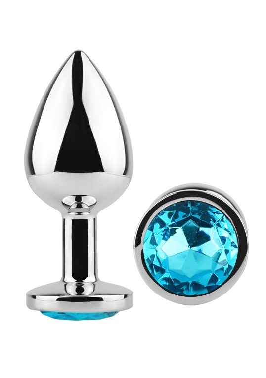 Diamond Butt Plug Medium Blue