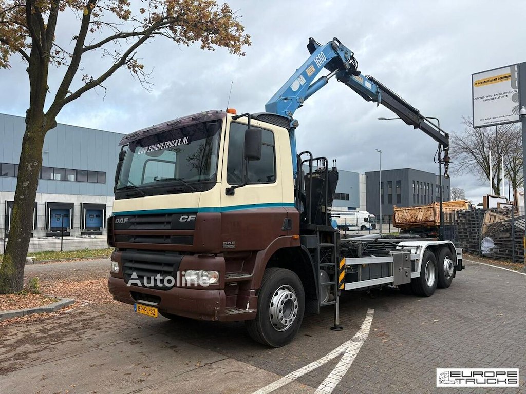 DAF CF85.340 Steel/Air - NL Truck - Euro 3 - HMF1680 Crane kamion rol kiper