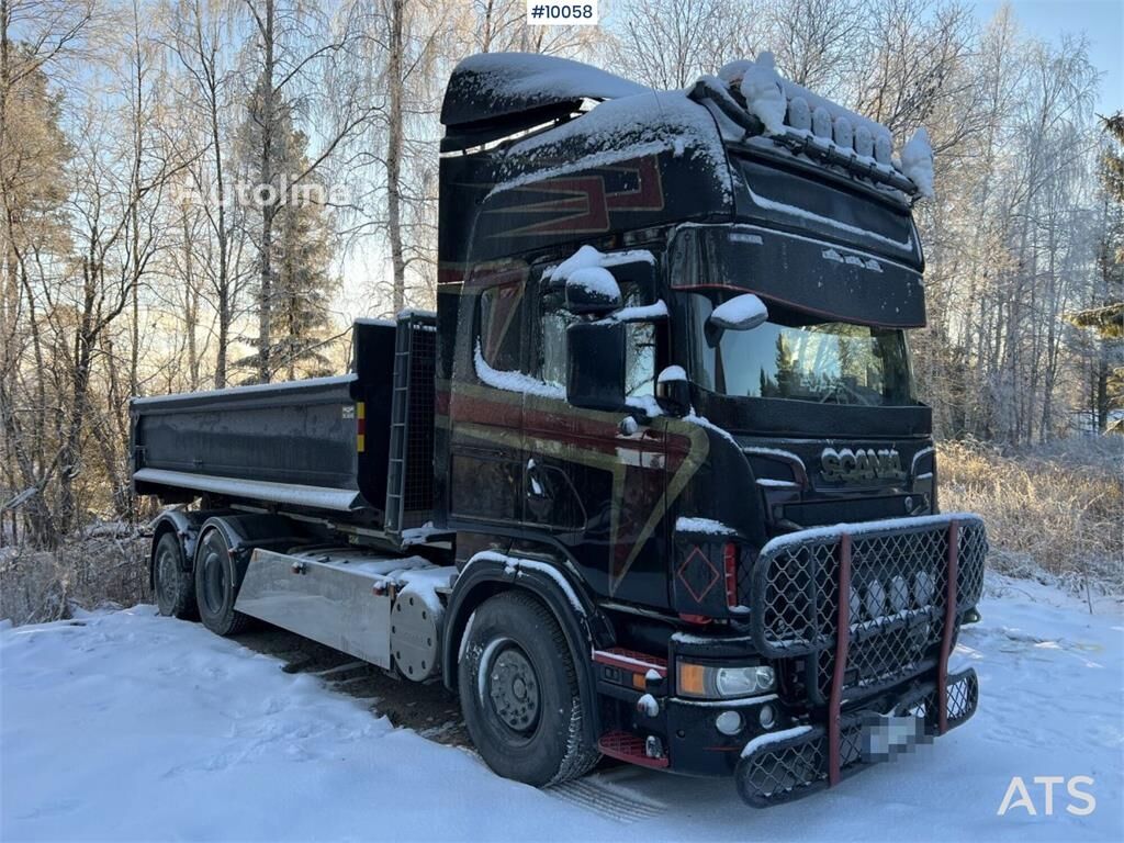 Scania R730 Hooklift truck with double flatbed kamion rol kiper