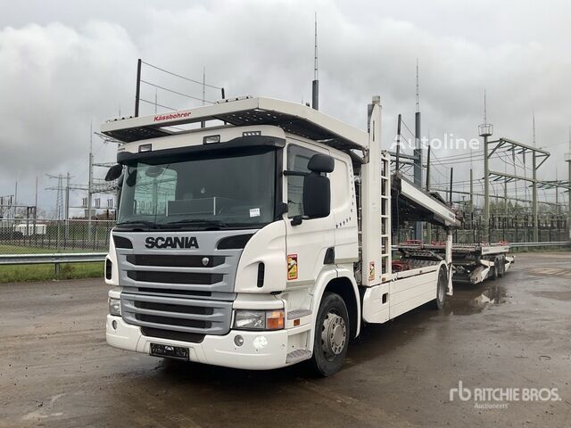 Prodaje se Scania P410 autotransporter na aukciji + prikolica autotransportera