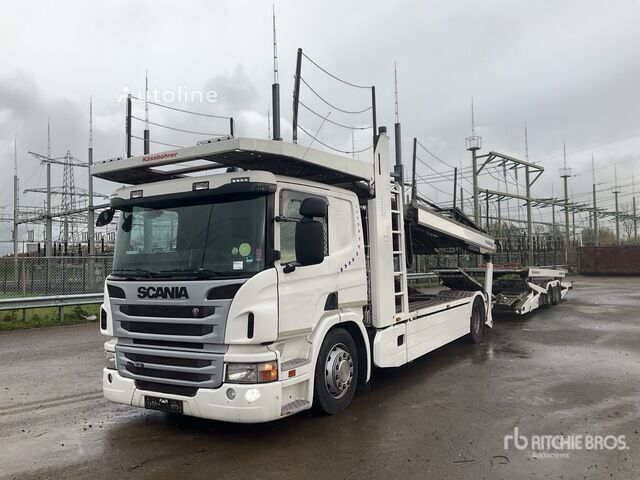 Prodaje se Scania P410 autotransporter na aukciji + prikolica autotransportera
