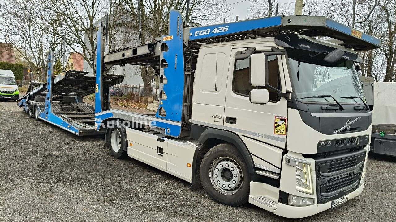 Volvo FM 460 autotransporter + prikolica autotransportera