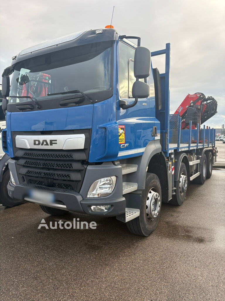 DAF CF 480 8x4 E6 / Fassi F315A.2.26 crane / flatbed kamion platforma