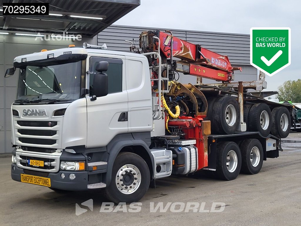 Scania R580 R 6X4 NL-Truck Diebolt D28.81 Kran Crane Holztransport + Do kamion za prevoz drva