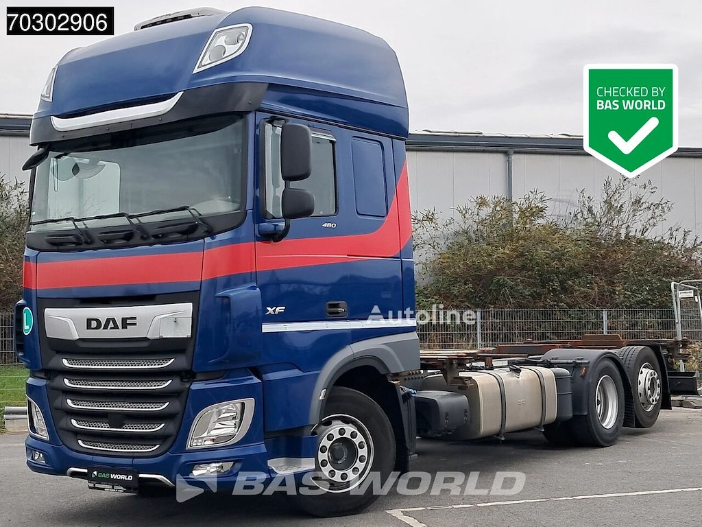 DAF XF 480 6X2 BDF Retarder SSC Lift+Steering Axle Automatic Euro 6 vozilo za prevoz kontejnera