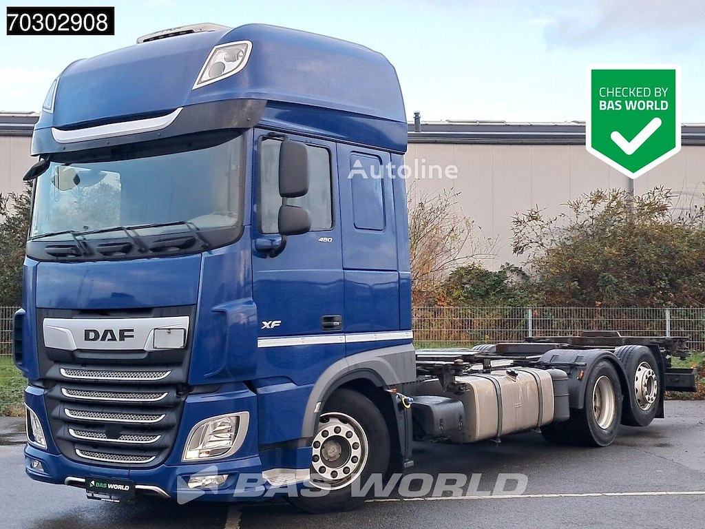 DAF XF 480 6X2 BDF Retarder SSC Lift+Steering Axle Automatic Euro 6 vozilo za prevoz kontejnera