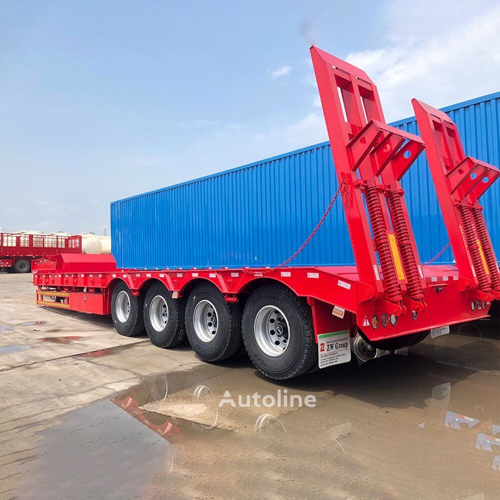 Nova ZW-Trailer Heavy-Duty 4 Axle 80-Ton Lowbed Semi-Trailer poluprikolica sa niskom platformom