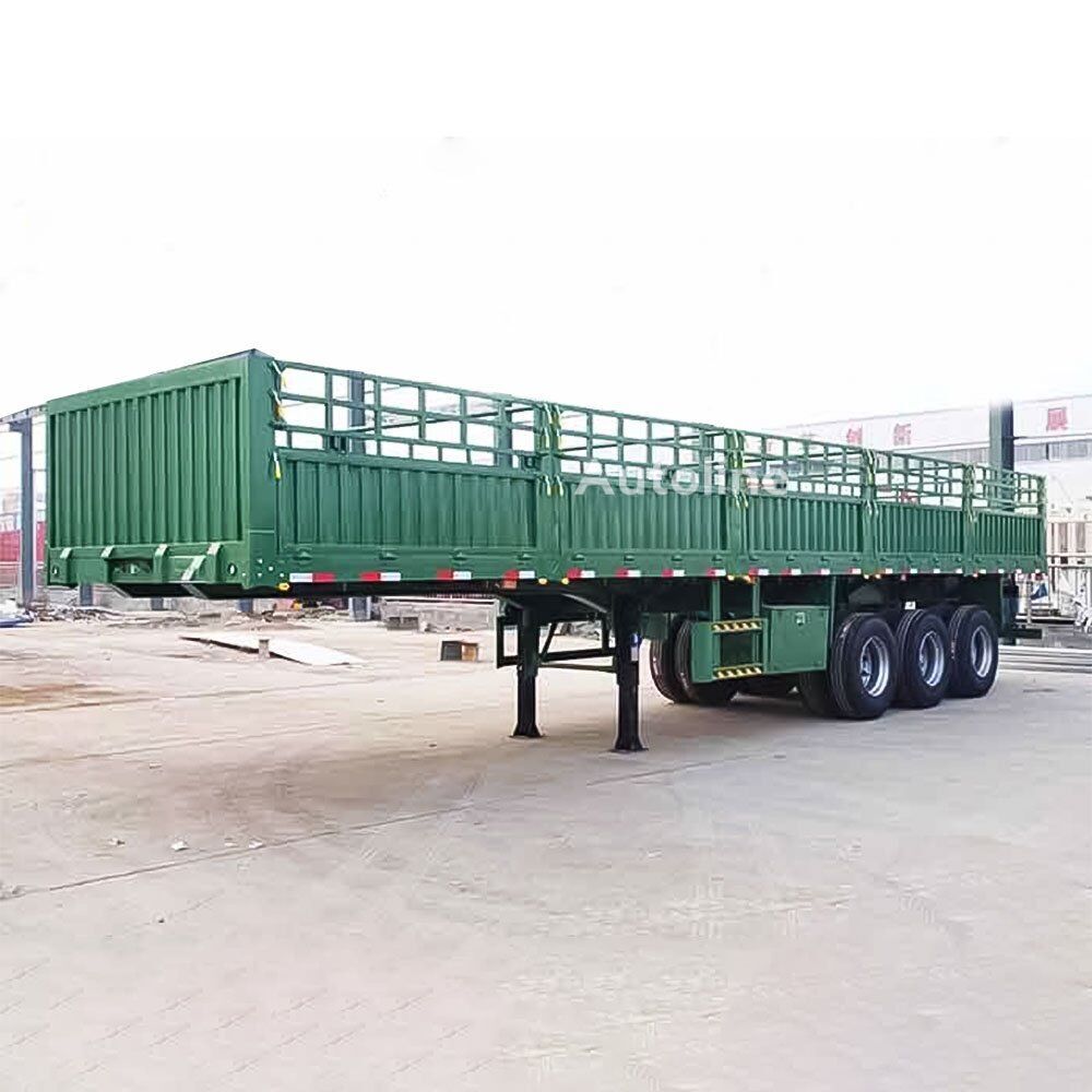 Nova ZW-Trailer 3 Axle 40FT cargo transport side wall semi-trailer for sudan poluprikolica sa ravnom platformom