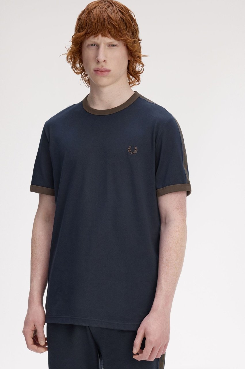 FRED PERRY RINGER MAJICA NAVYBT