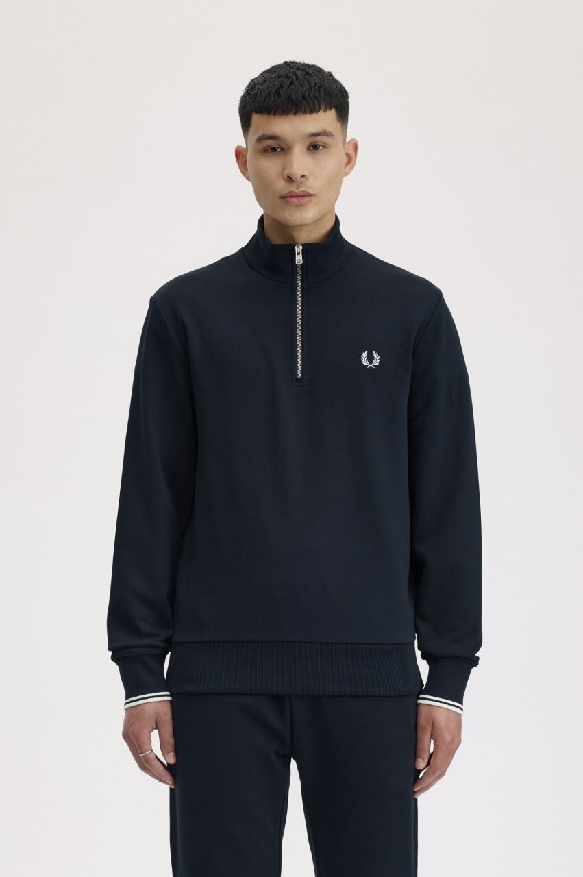 FRED PERRY HALF ZIP DUKS NAVY