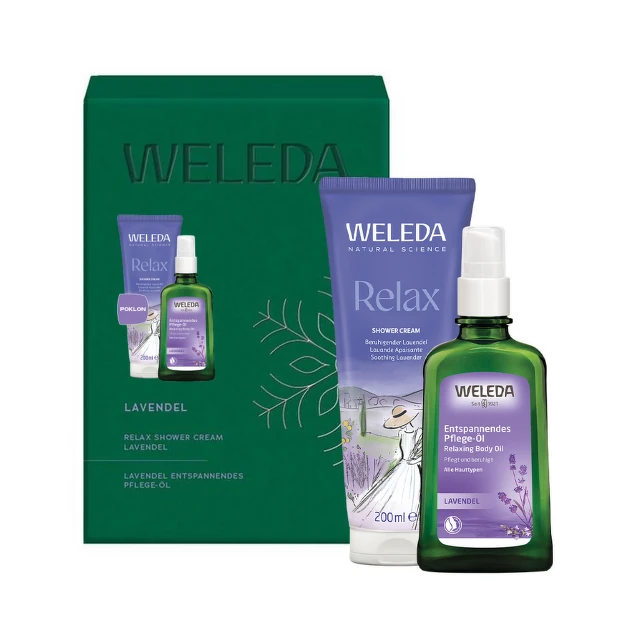 Weleda Set 2025 Opuštajuće ulje od Lavande, 100 ml + Poklon Relax Lavanda Gel za tuširanje, 200 ml