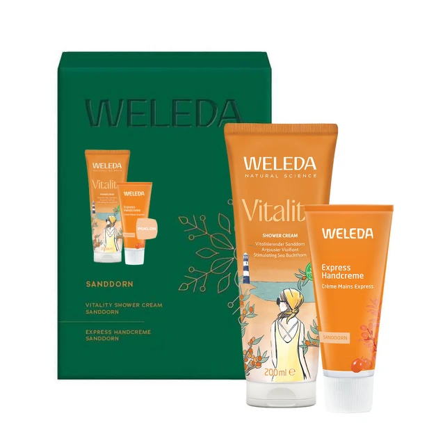 Weleda Set 2025 Vitality Pasji trn Gel za tuširanje, 200 ml + Poklon Krema za ruke od Pasjeg trna, 50 ml